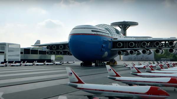 World s first nuclear-powered flying hotel..