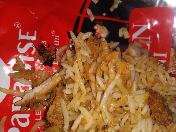 What Cockroach in Chicken Biryani??