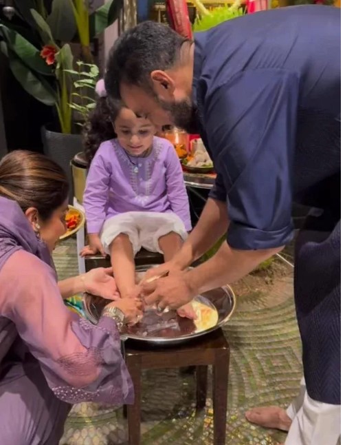 Shilpa Shetty performed Kanya Puja with daughter Samisha