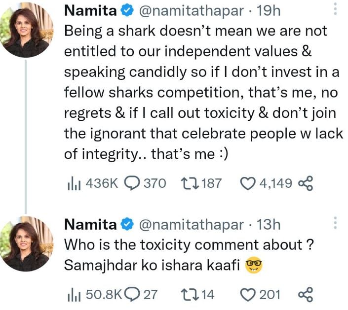 Namita made a blast reply to trolls...