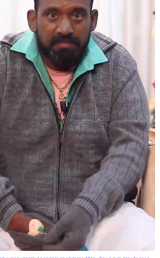 Comedy Actor is acting with injections..