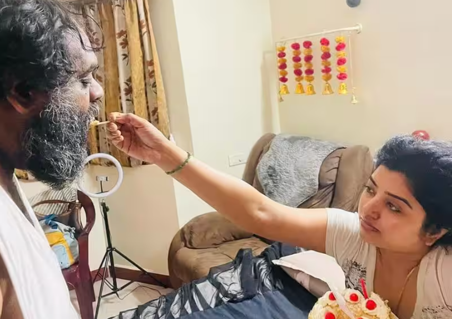 Fatman Ravinder celebrates his wife s birthday in style..