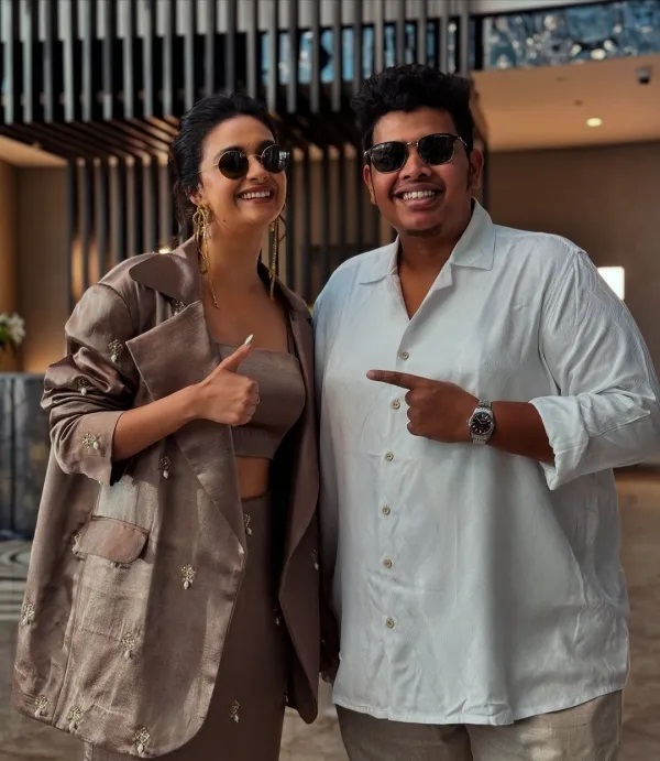 Keerthy Suresh Spotted with Controversial YouTuber in abroad