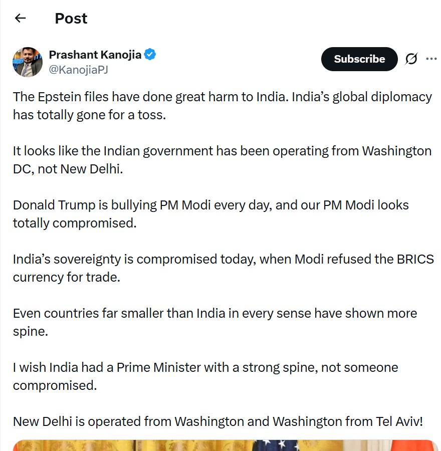 Modi Looks Completely Compromised – Viral Post Drops the Br