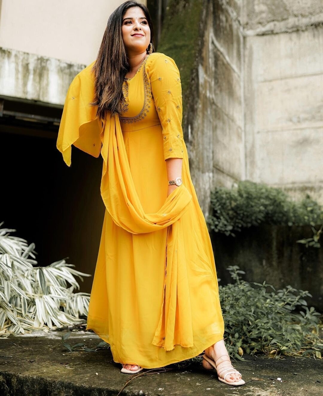 Aparna Thomas Photos In Yellow Dress