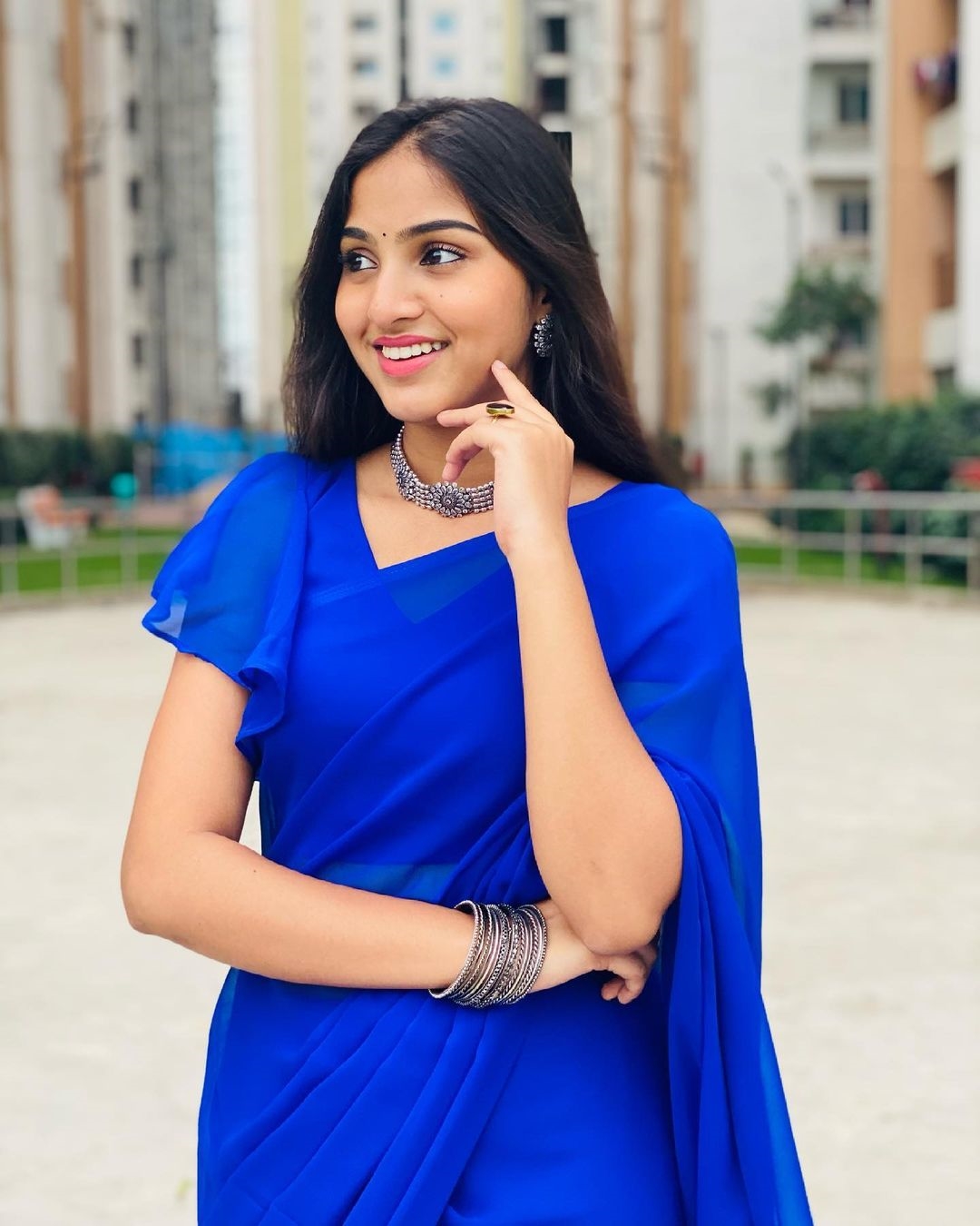 Pranavi Latest Photos In Saree