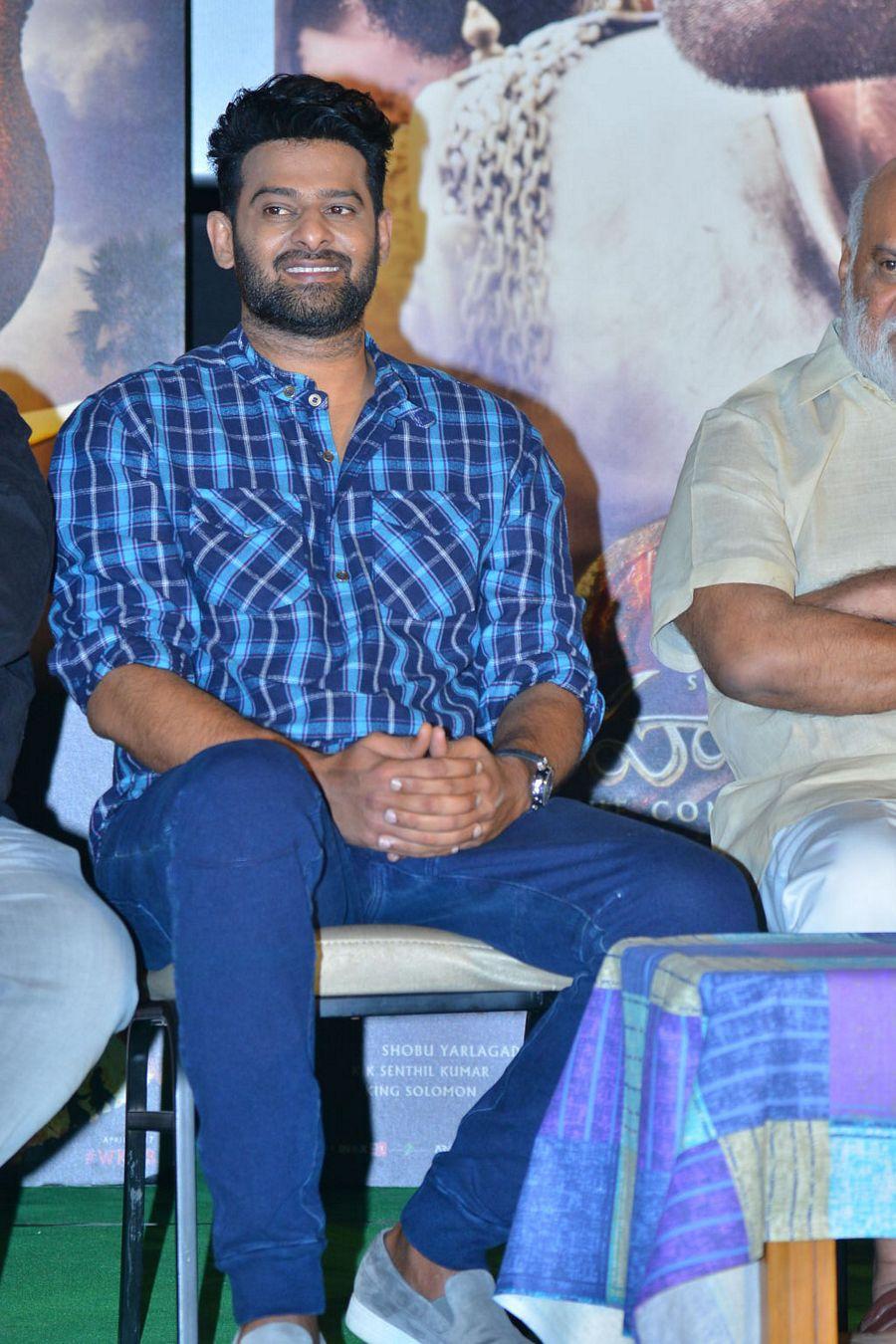 Prabhas Stills at Baahubali 2 Movie Trailer Launch