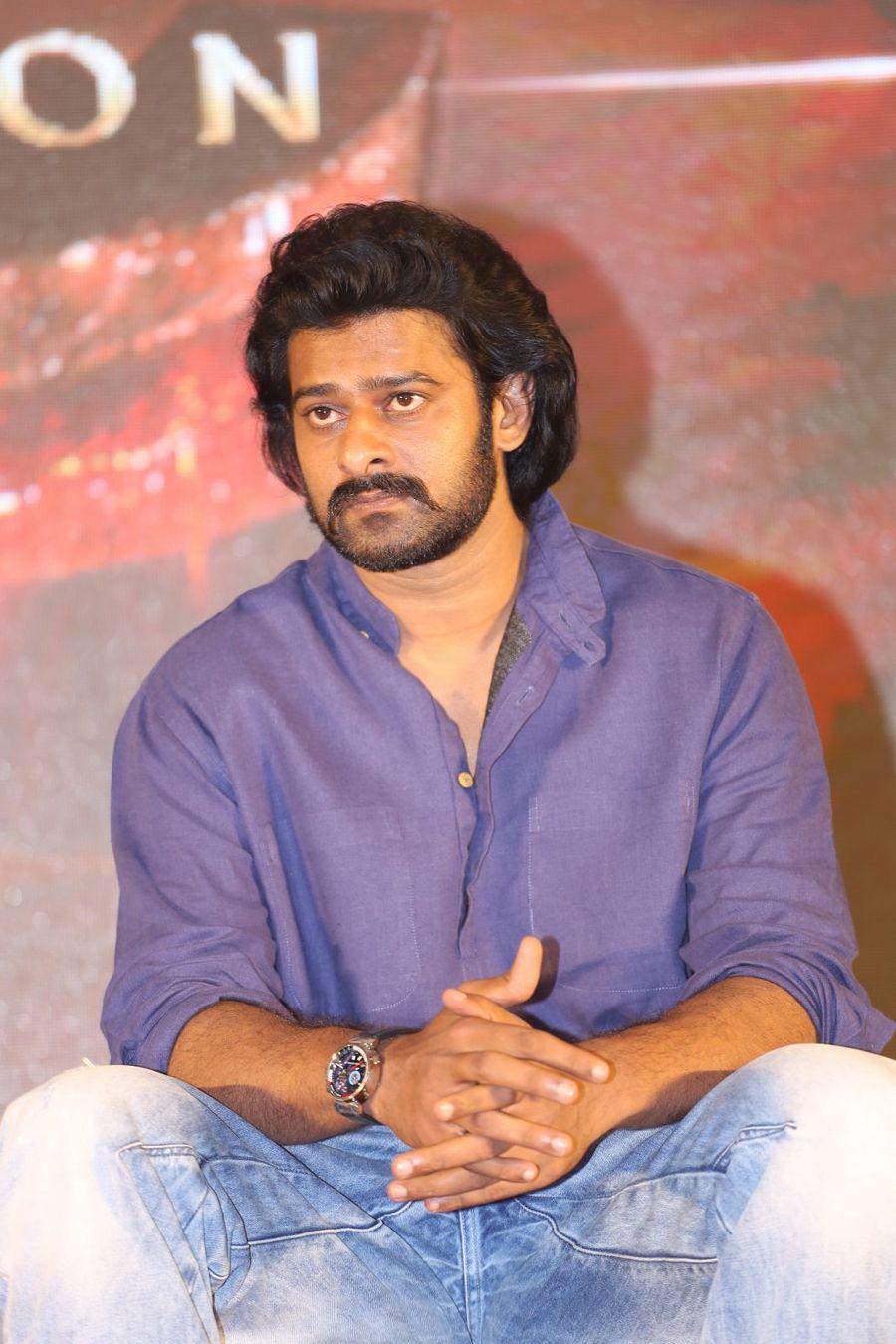 Prabhas Stills at Baahubali 2 Press Meet Photos