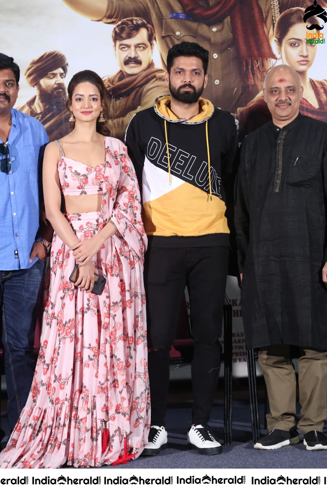 Actor Rakshit Shetty Photos with Athade Srimannarayana Team