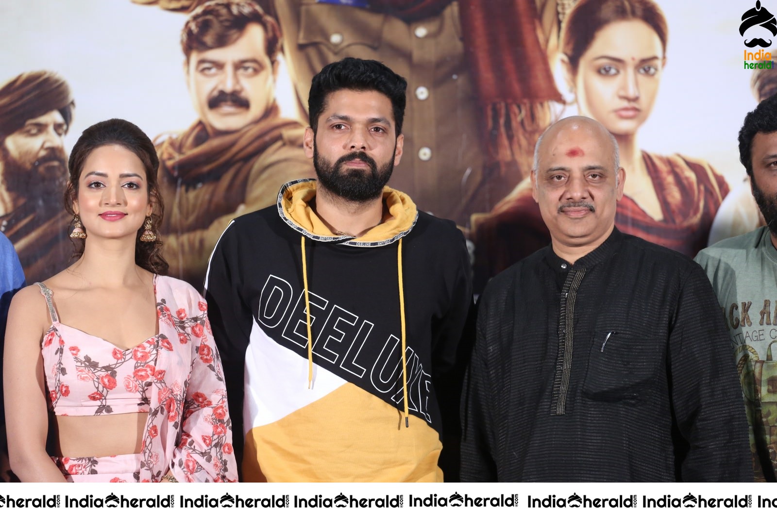 Actor Rakshit Shetty Photos with Athade Srimannarayana Team