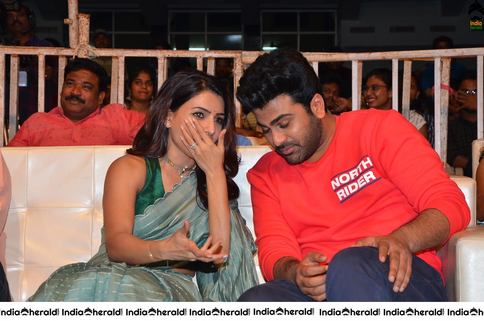 Actor Sharwanand share a hearty laughter with Samantha Akki