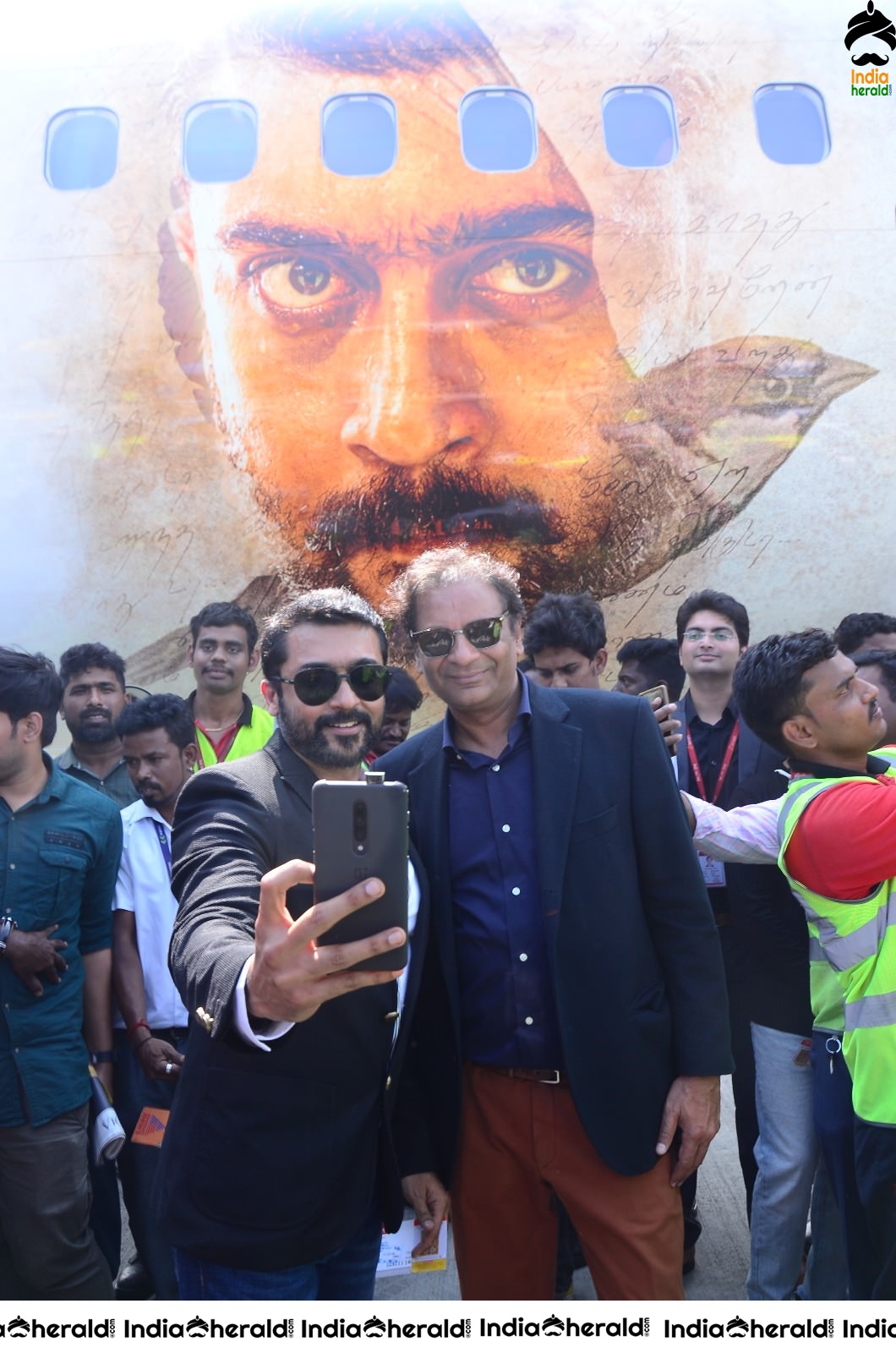 Actor Suriya with his Father Sivakumar takes under privileg