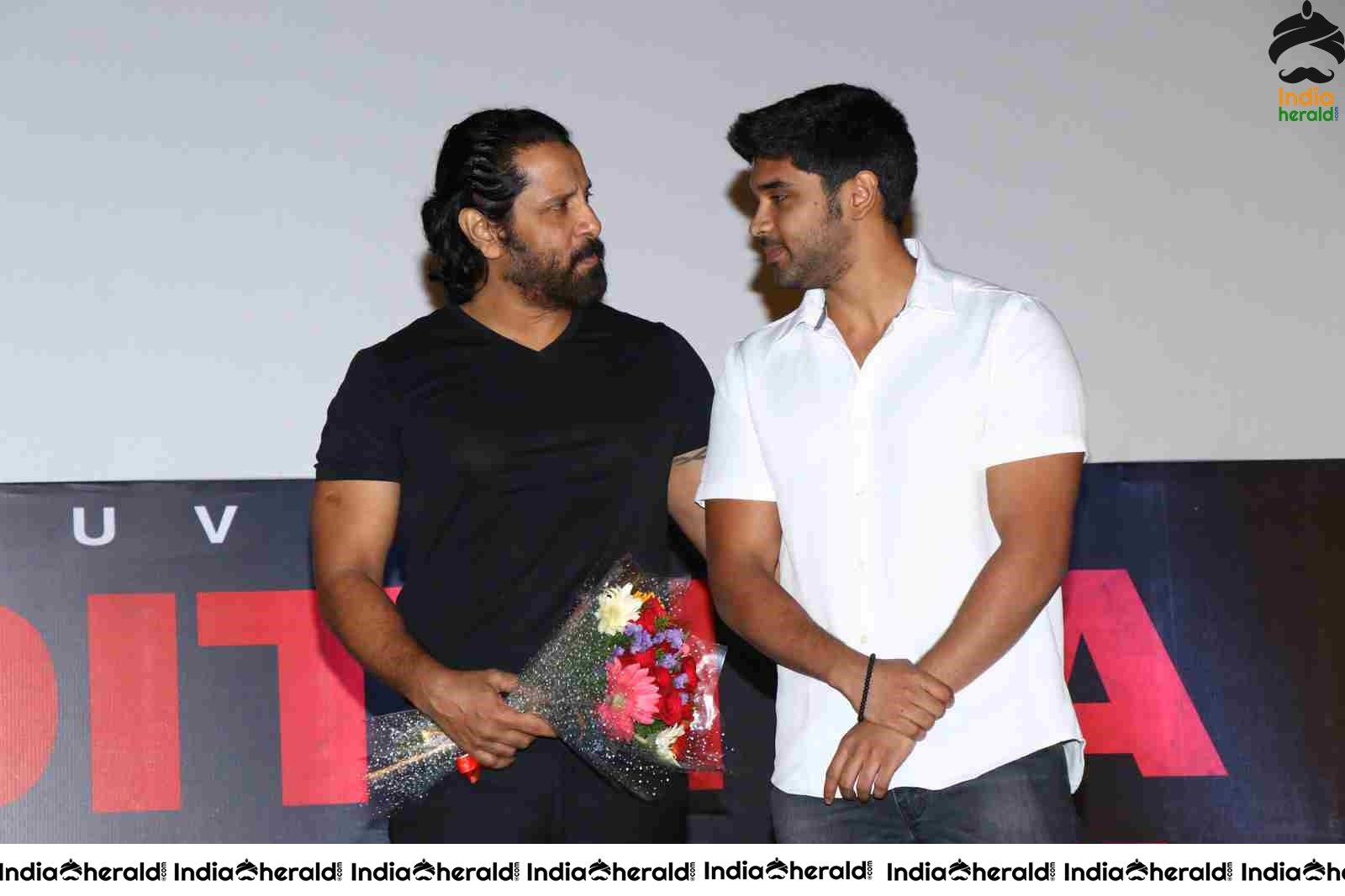 Actor Vikram and his son Dhruv Vikram Together