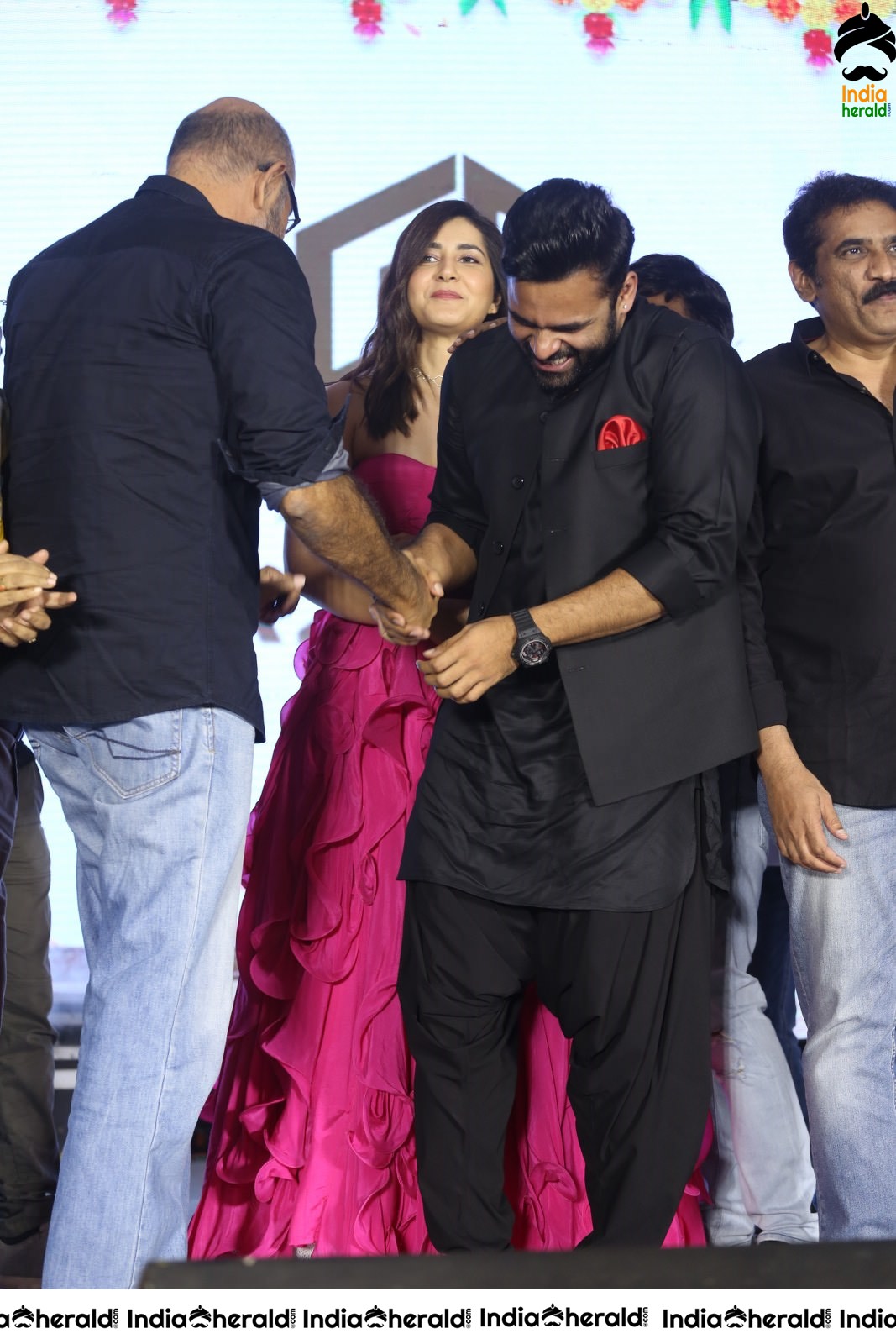 Actors of all ages from Prati Roju Pandage Team Dance On th