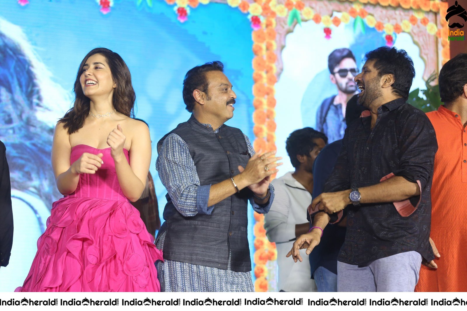 Actors of all ages from Prati Roju Pandage Team Dance On th
