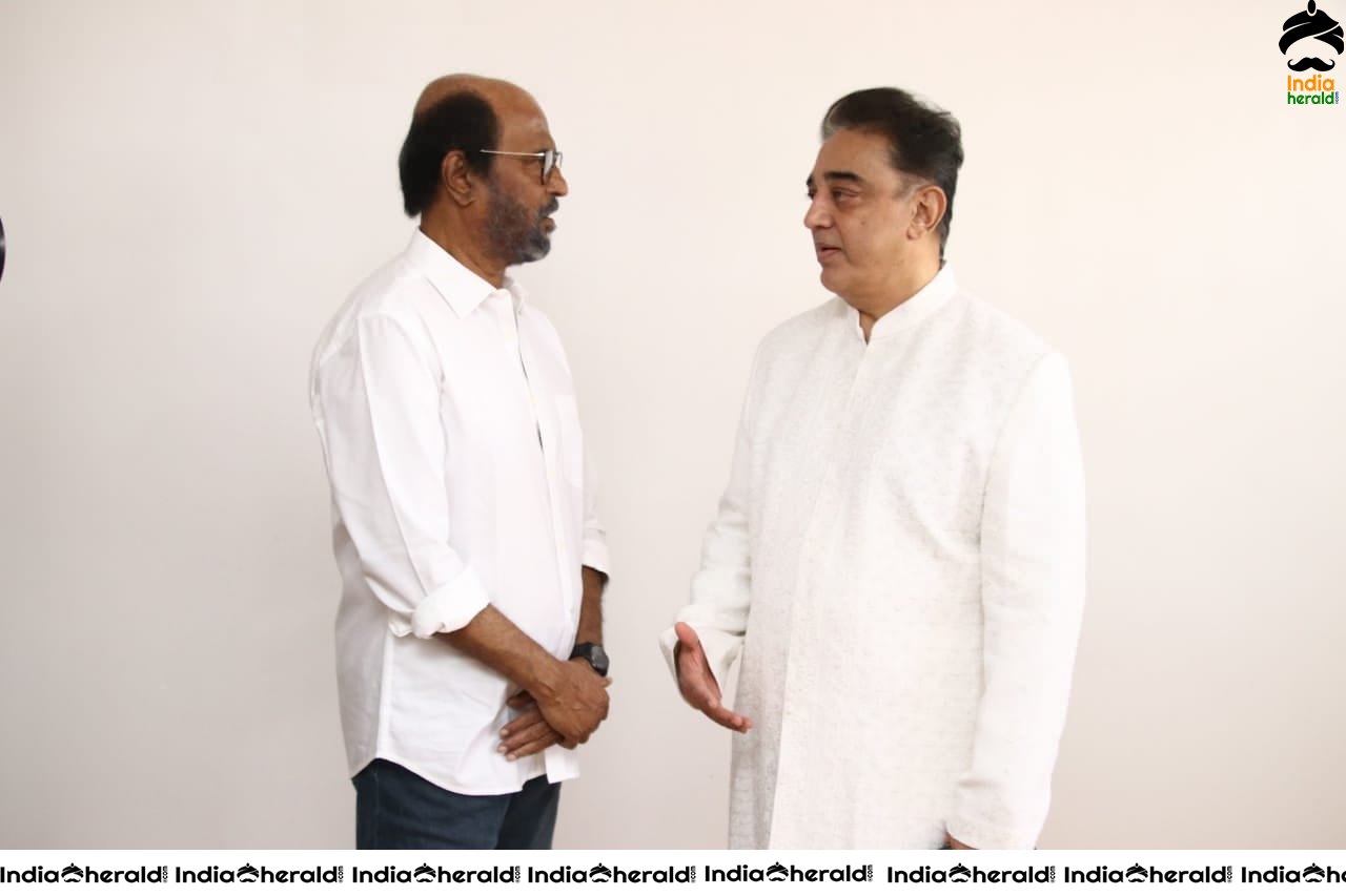 Super Star Rajinikanth and Ulaganayagan Kamal Haasan unveil