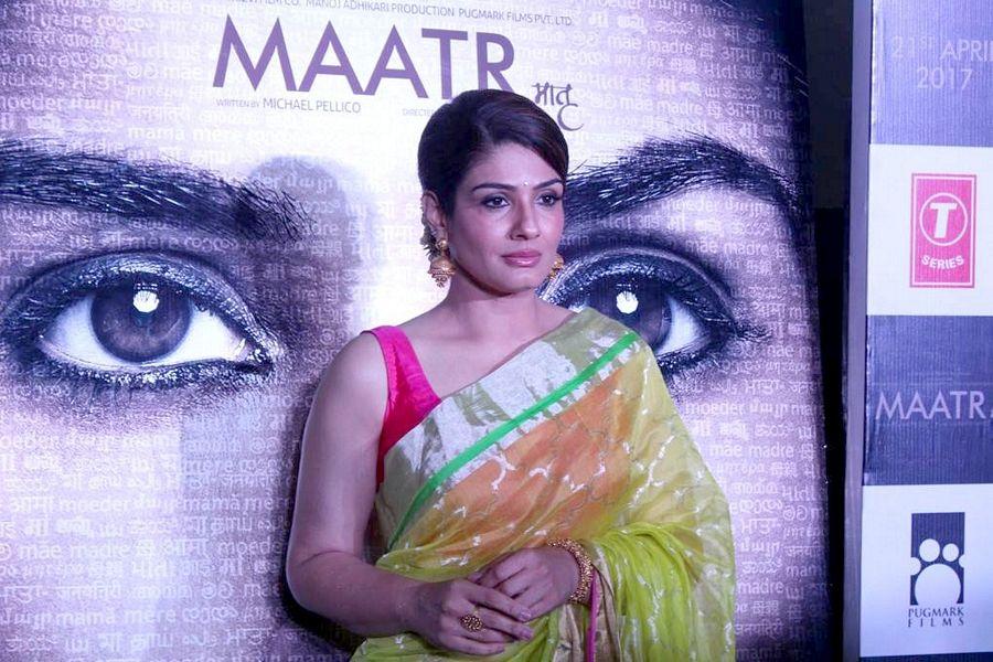 Raveena Tandon Stills At Maatr Film Poster Launch