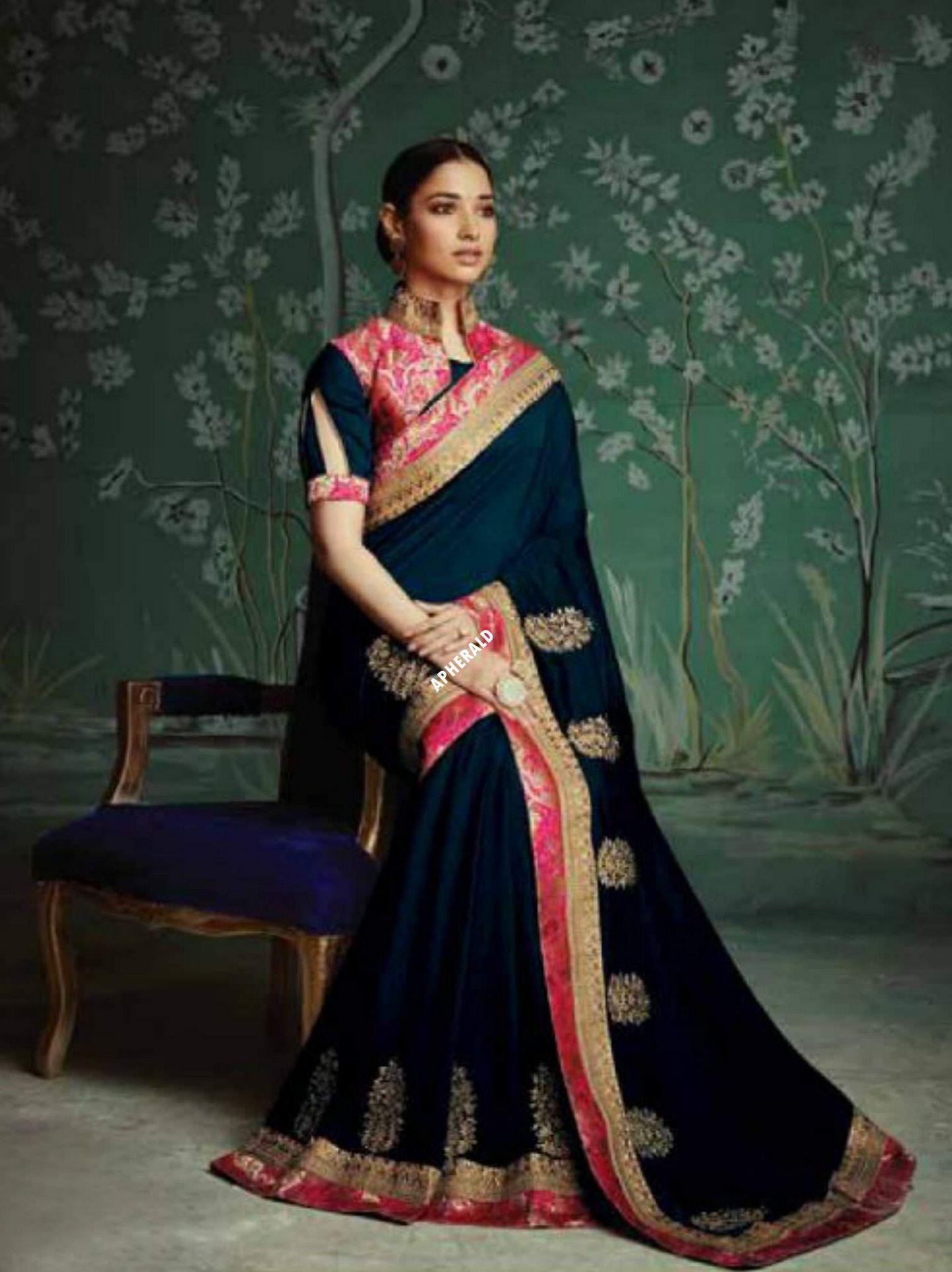 Tamanna s latest saree photoshoot for a Textile showroom