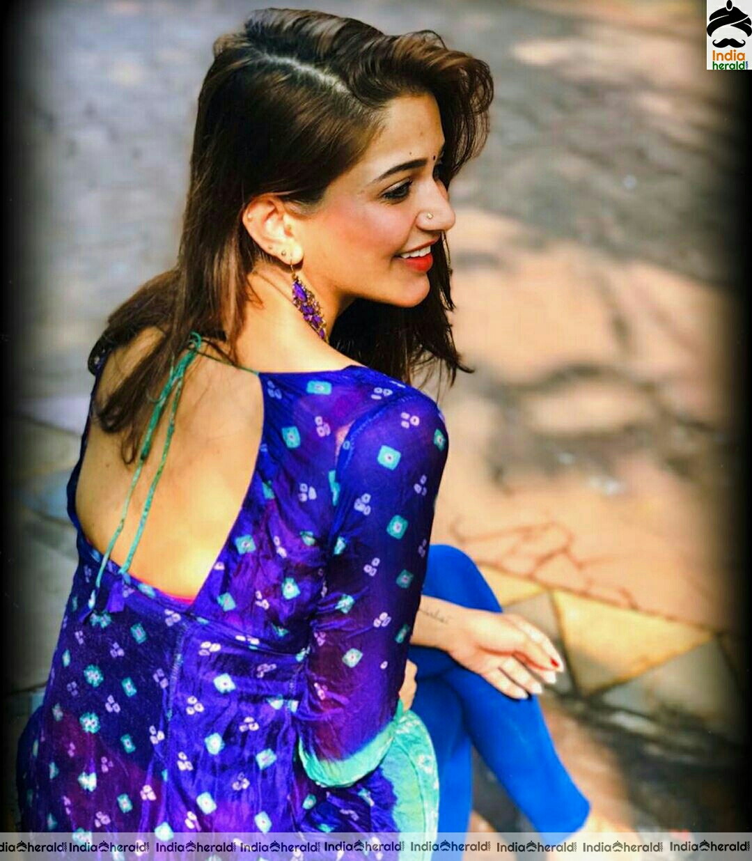 Anaika Soti Hot In Blue Chudi Stills