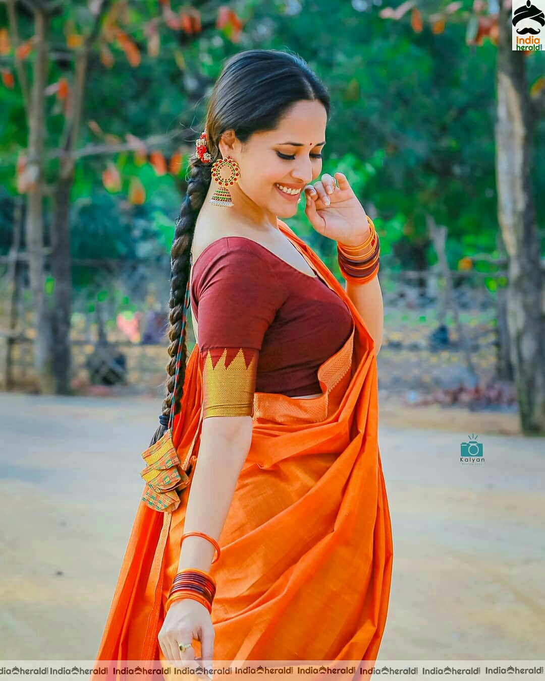 Anasuya Cute Latest Half Saree Stills