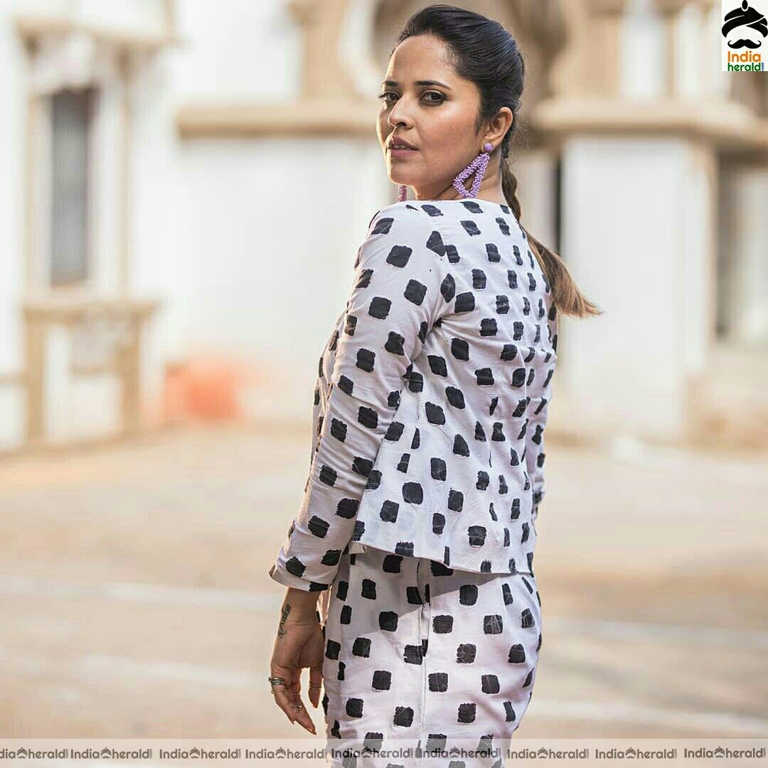 Anasuya Latest Cute Black And White Photoshoot stills