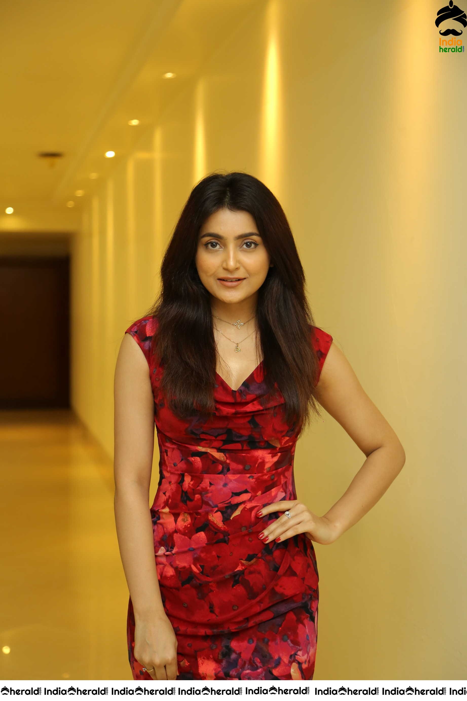 Avantika Mishra Looking Hot In Red Short Frock Set 2