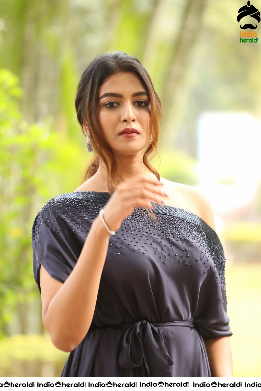Bhavana Rao Latest Stills in Royal Blue Attire Set 1