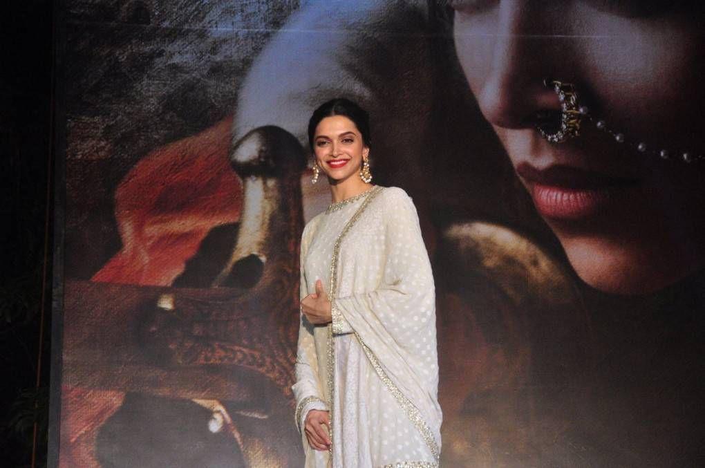 Deepika Padukone Stills At Bajirao Mastani Movie Poster Lau