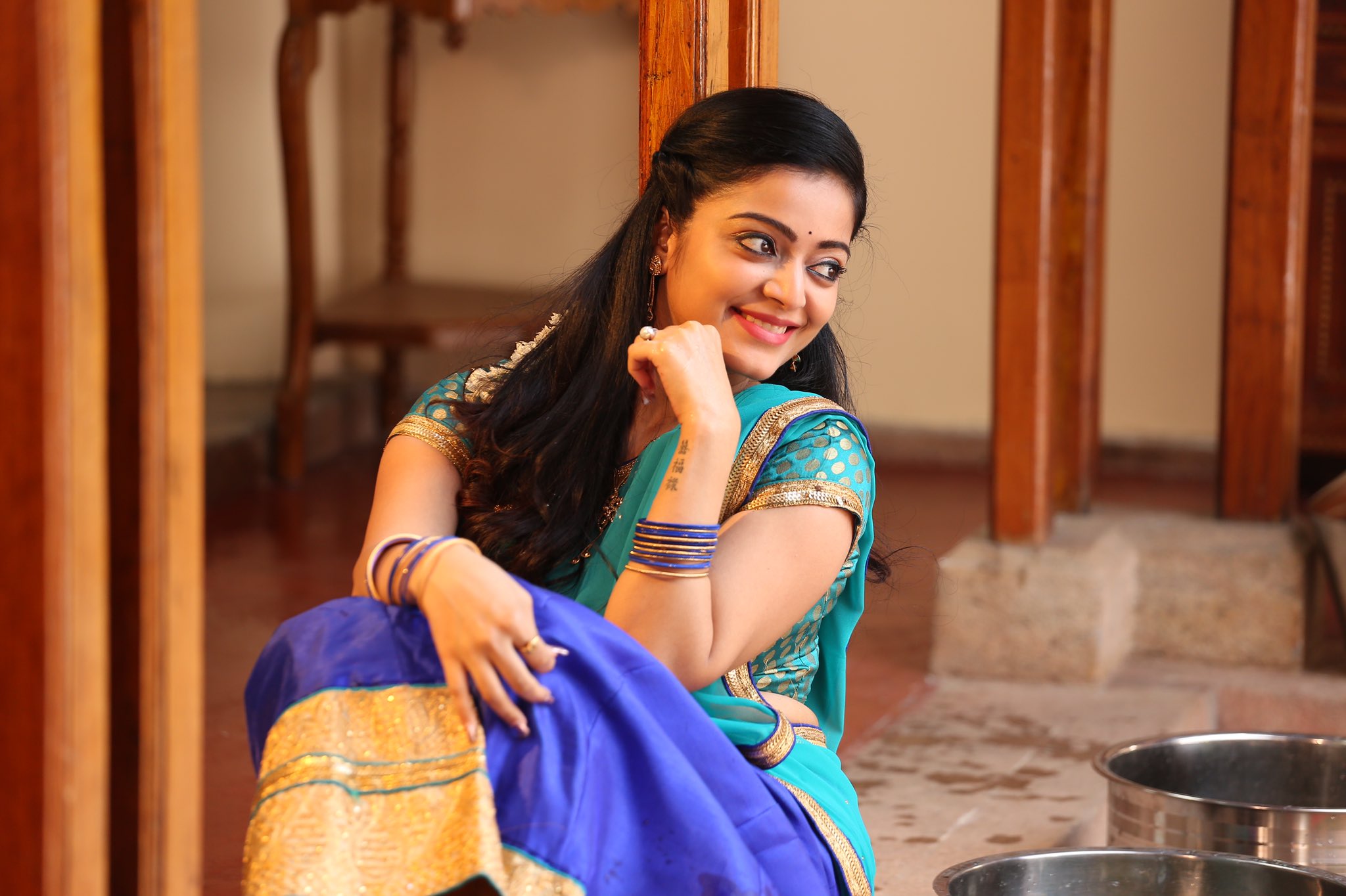 Janani Iyer In Saree