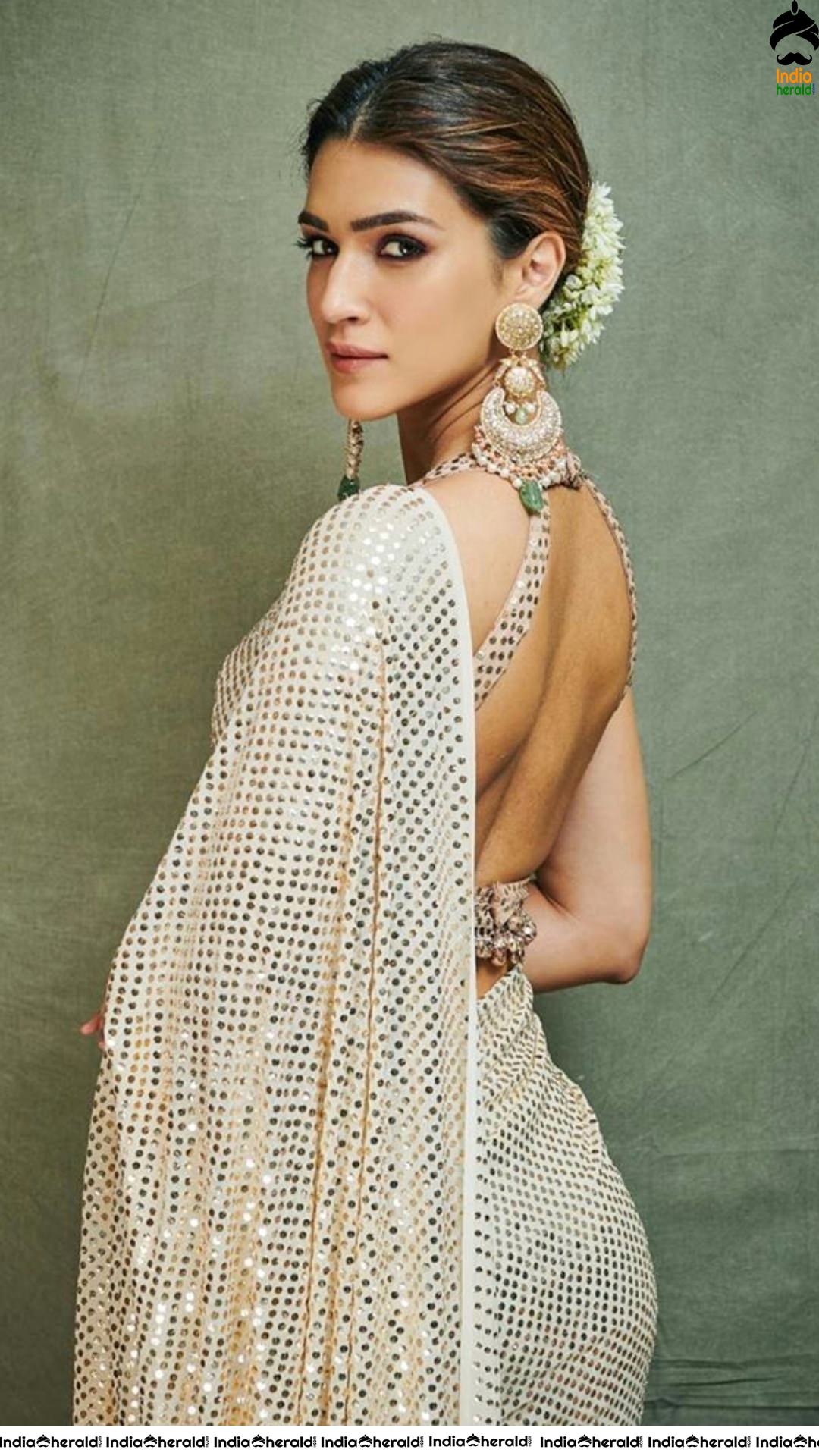 Kriti Sanon Looking Buoyant and Too Hot in Backless Blouse