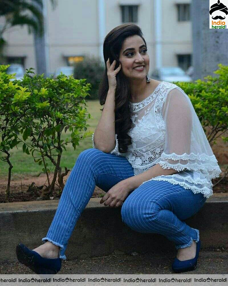 Manjusha Cute White Dress Stills