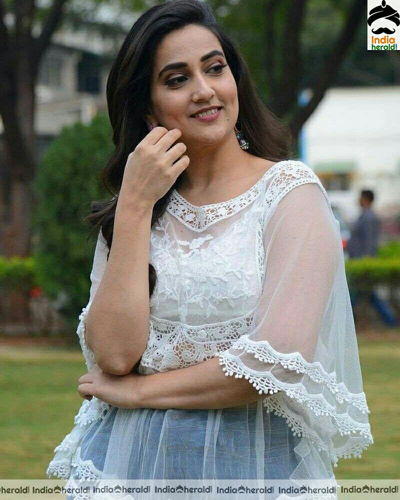 Manjusha Cute White Dress Stills