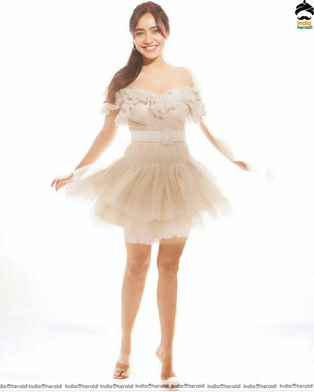 Neha Sharma Hot White Short Frock Stills