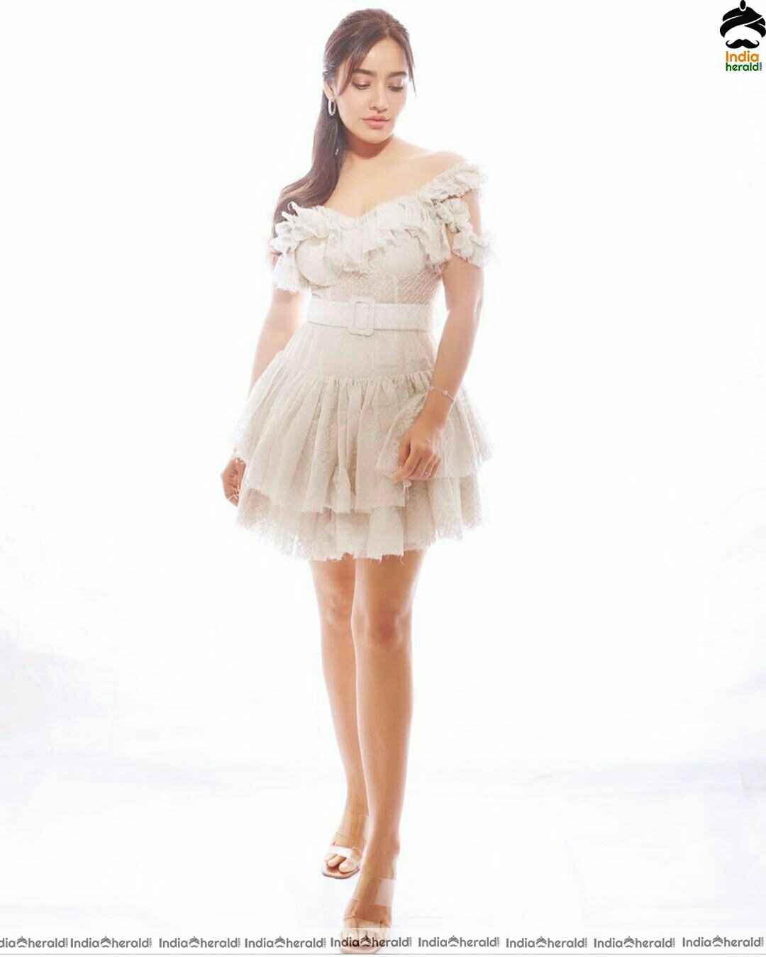 Neha Sharma Hot White Short Frock Stills