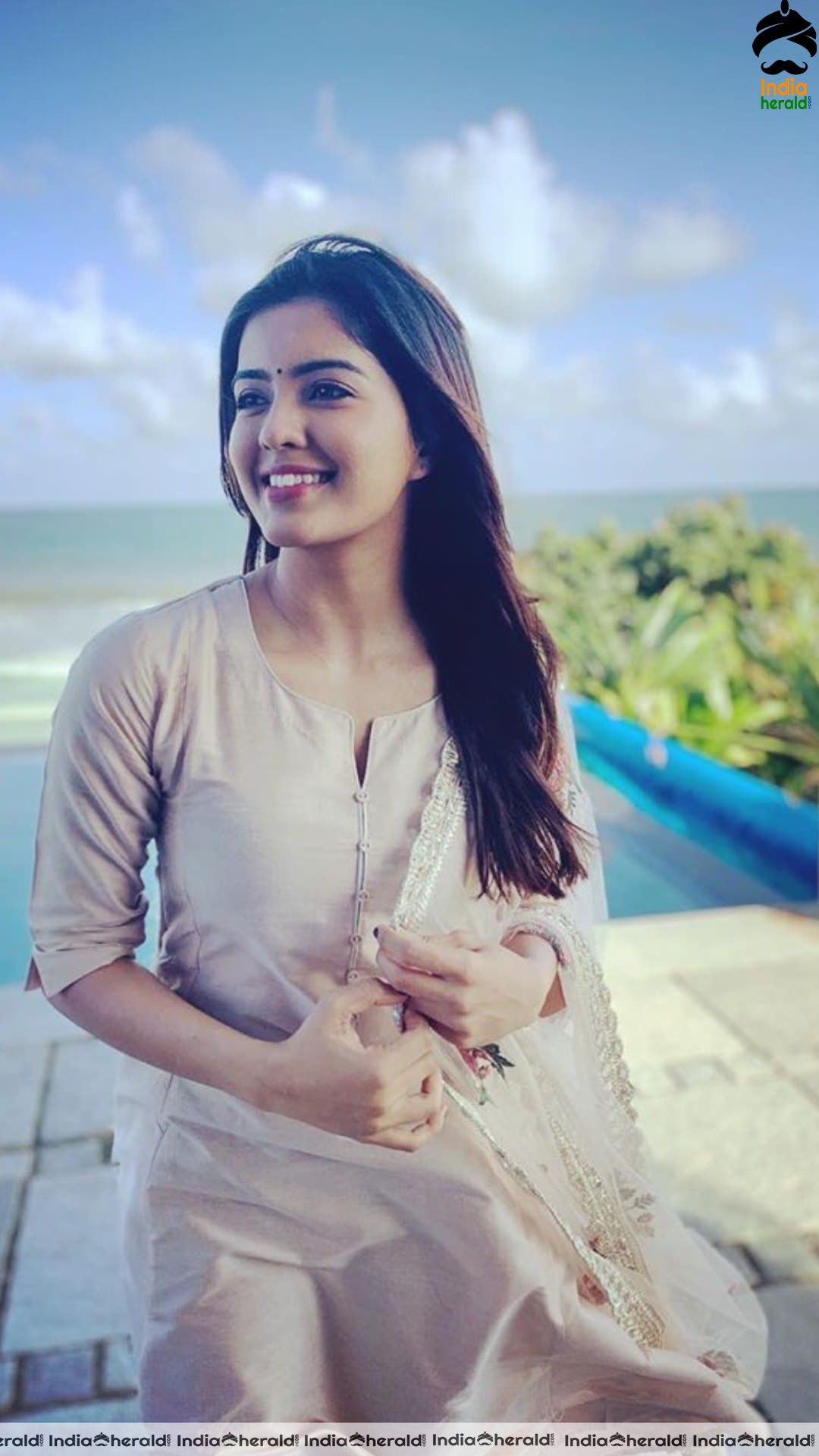 Pretty Amritha Aiyer Recent Clicks At A Beach Resort 