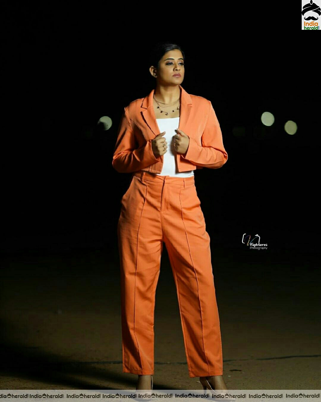 Priya Mani Latest Cute Orange Dress Stills