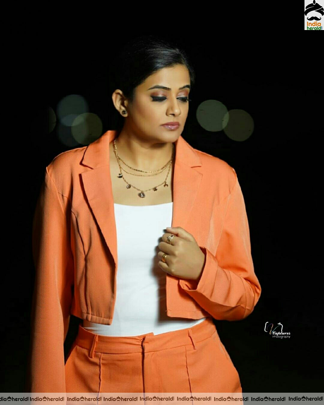 Priya Mani Latest Cute Orange Dress Stills