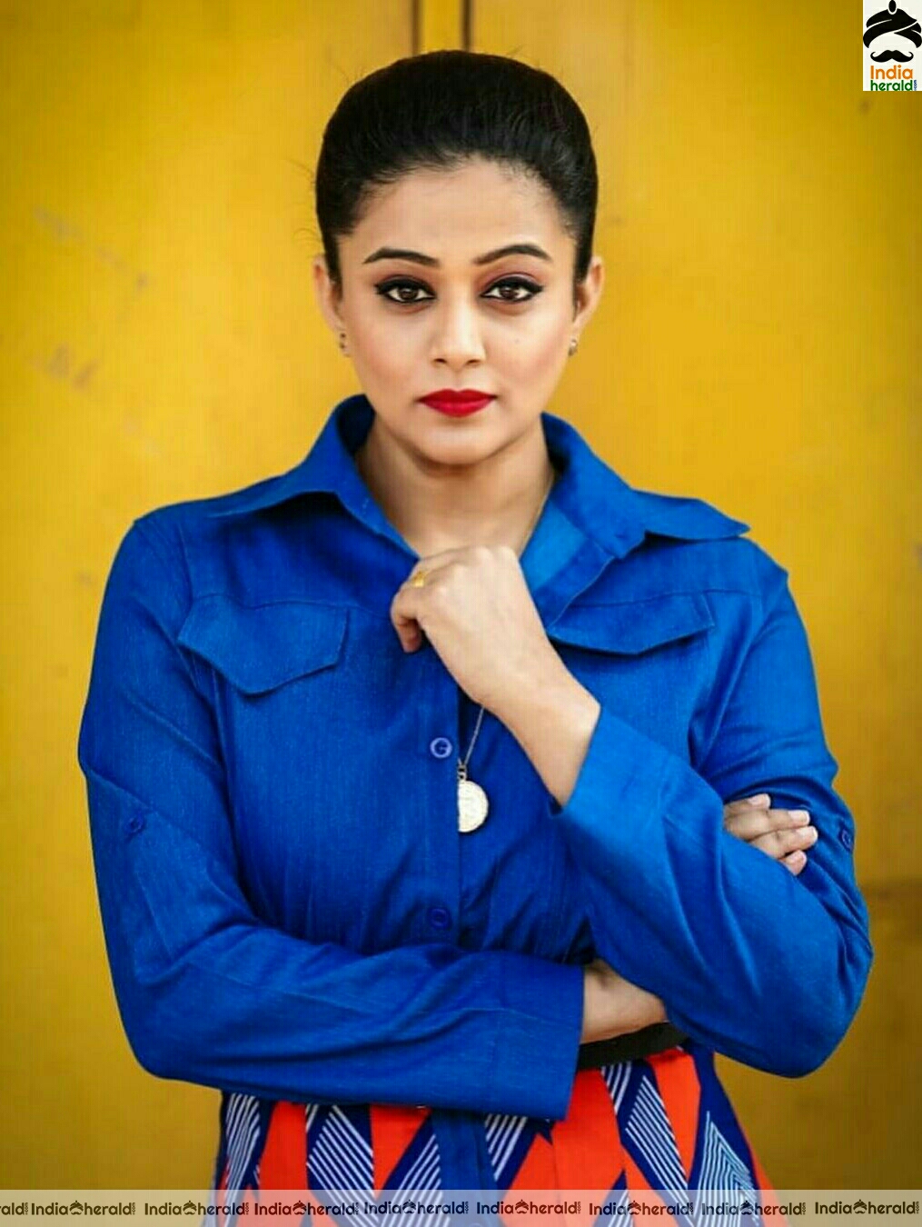 Priyamani Latest Blue Dress Photoshoot