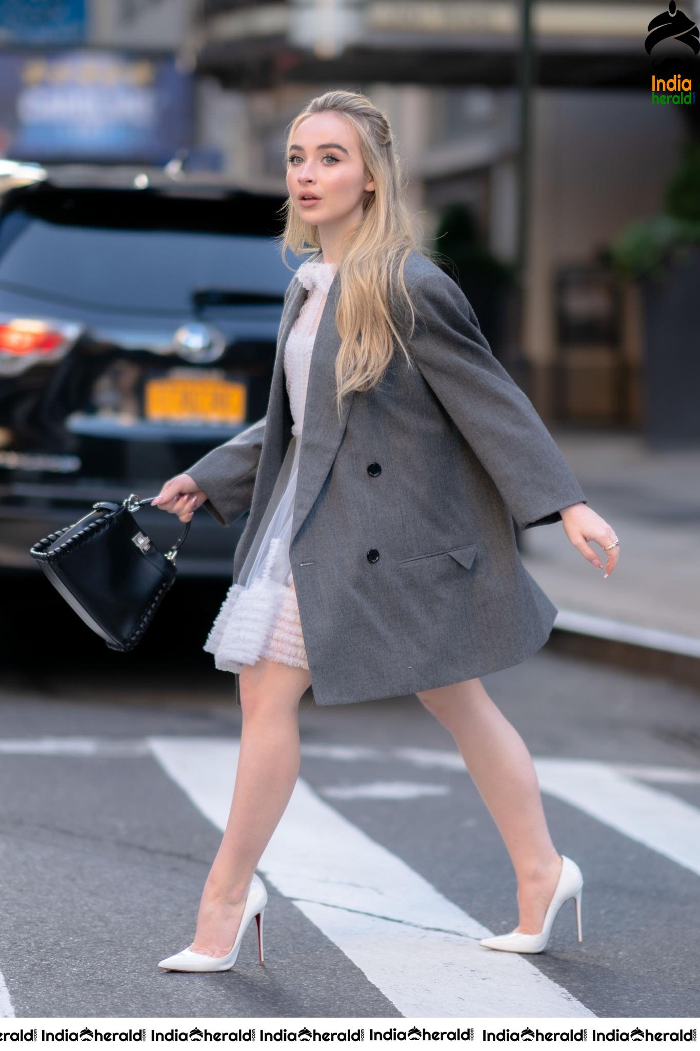 Sabrina Carpenter caught by Paparazzi while out in NYC