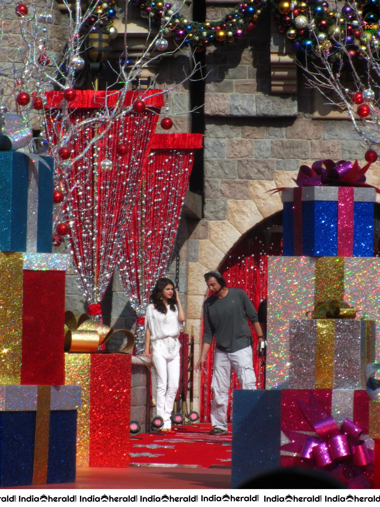 Selena Gomez performs before a huge crowd at Disneyland
