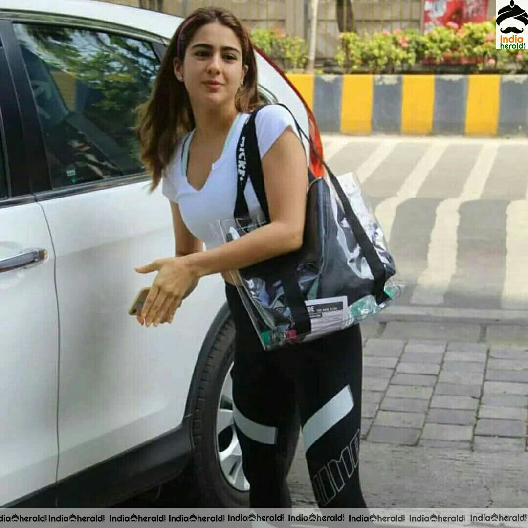 Sizzling Sara Ali Khan Spotted Outside At Bandra