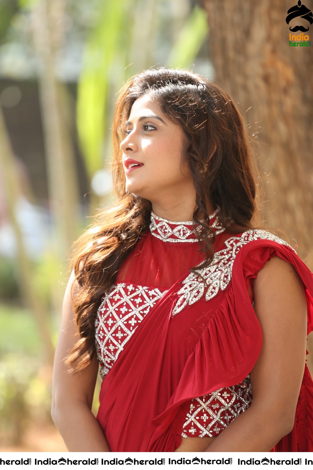 Sri Pallavi Latest Stills in Frill Saree Set 1