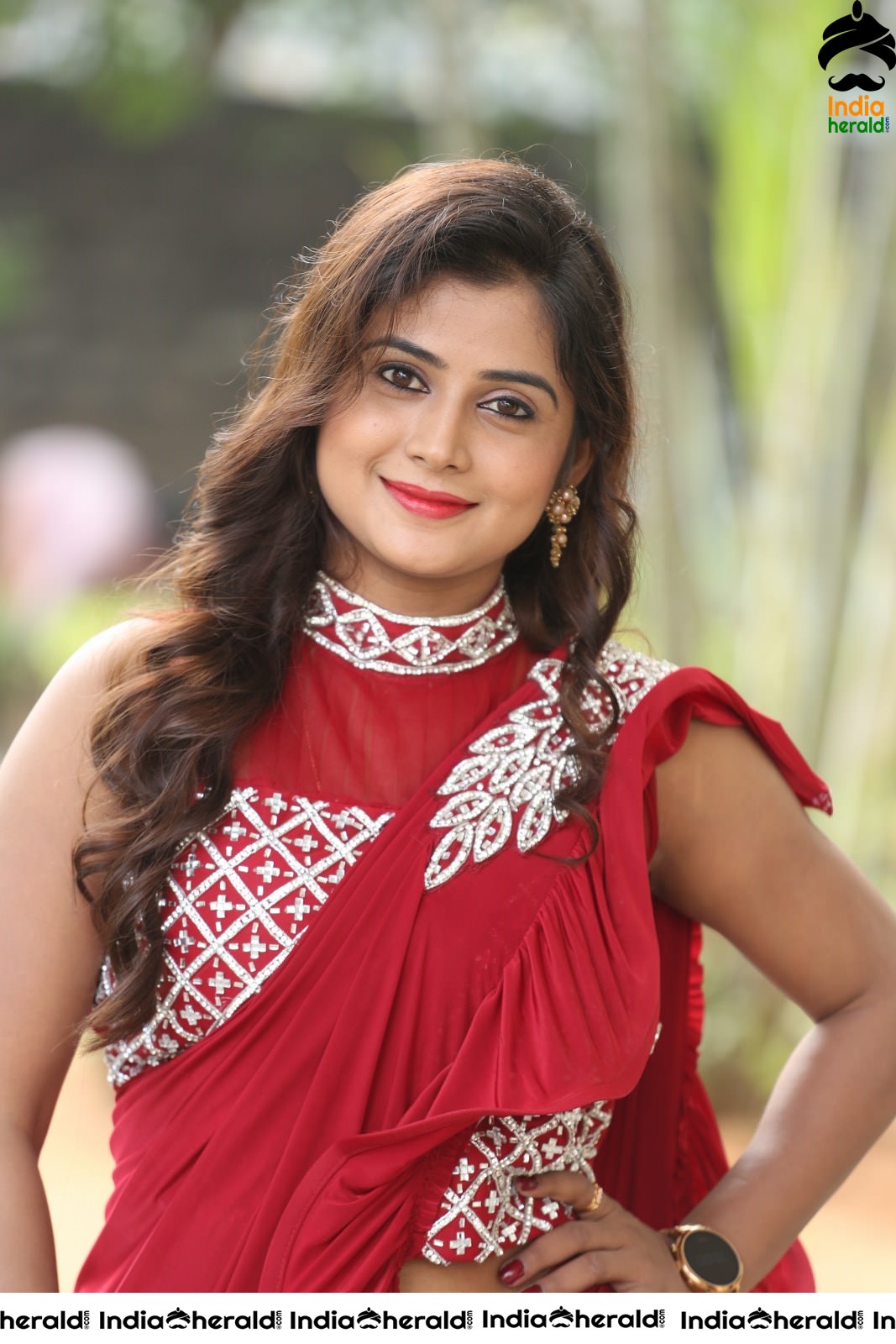 Sri Pallavi Latest Stills in Frill Saree Set 2