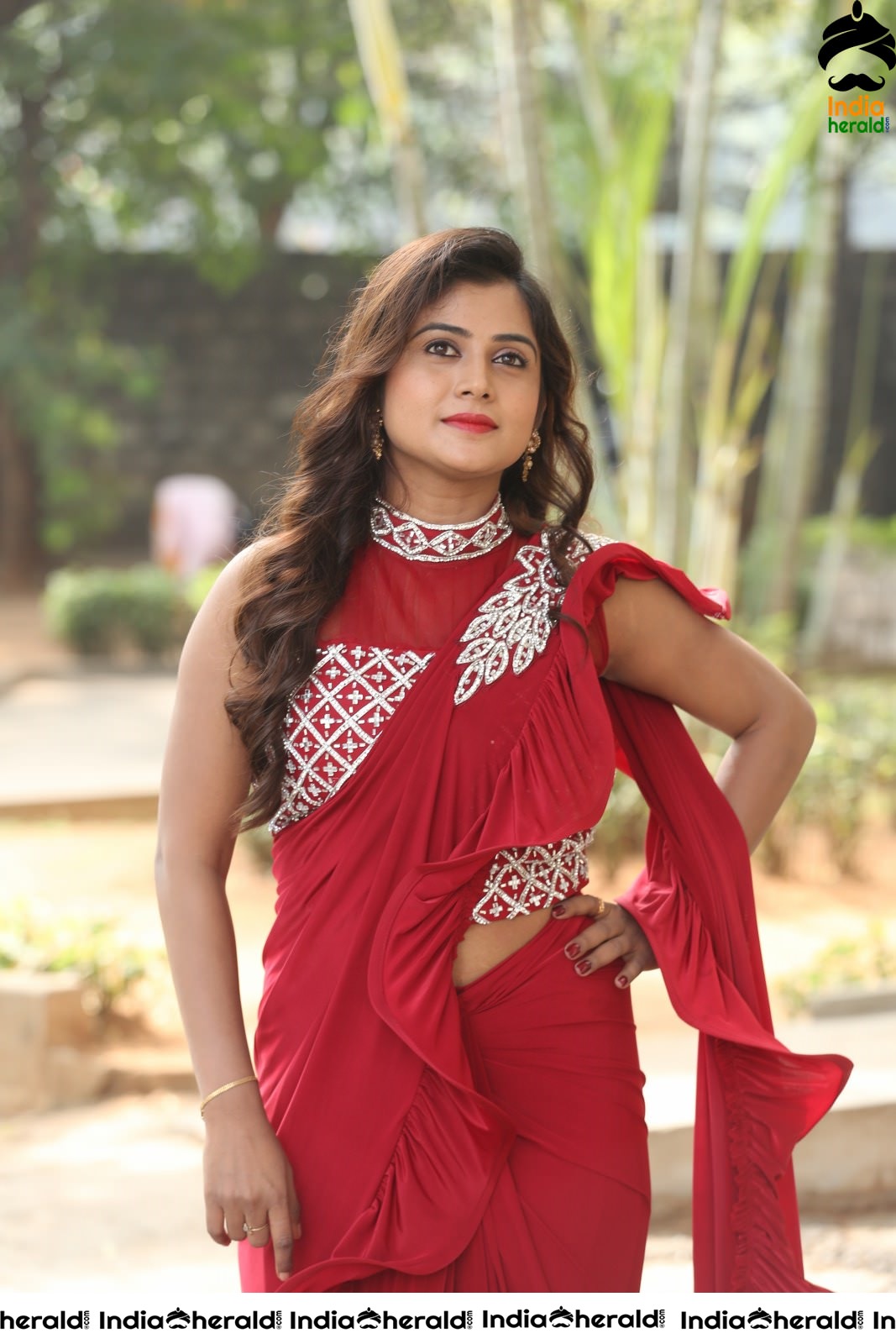 Sri Pallavi Latest Stills in Frill Saree Set 2