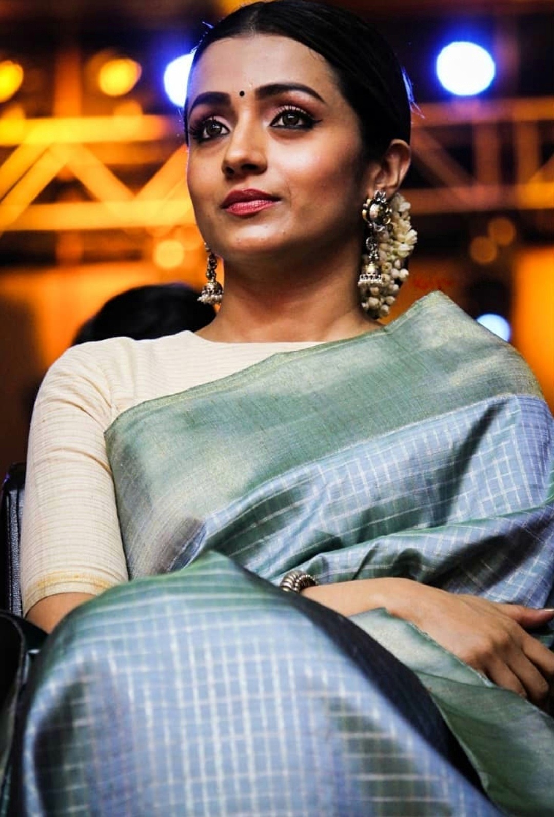 Trisha Latest Stills In Saree Oozing Traditional Beauty