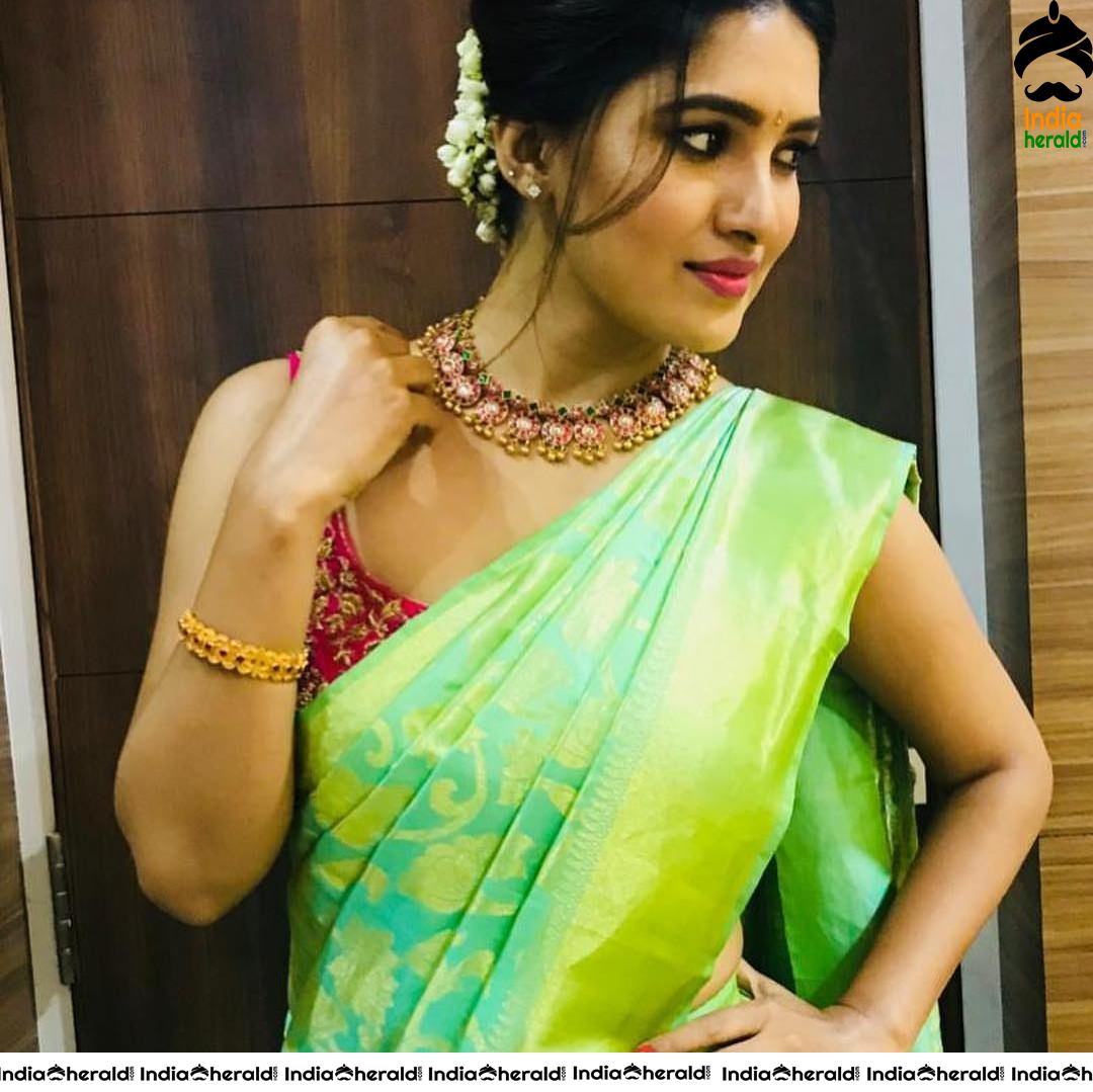 Vani Bhojan looking Vivacious and Sexy in these Hot Saree a