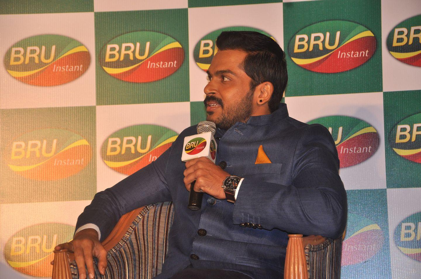 Actor Karthi and kajal Launch in bru Photos