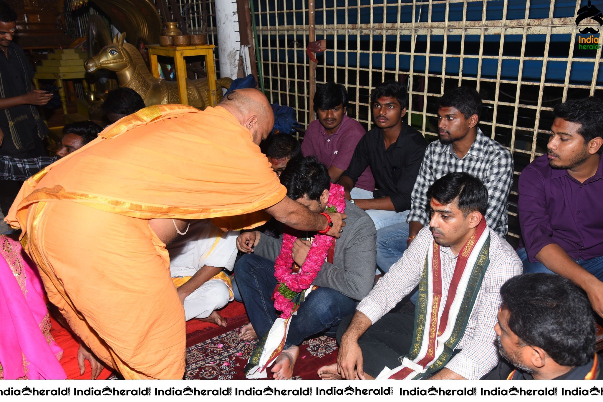 Arjun Suravaram Tour at Bhadrakali temple Warangal Set 2