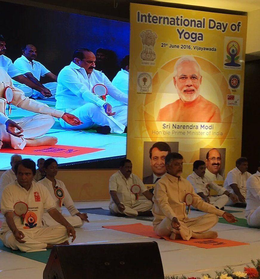 celebrities at international yoga day