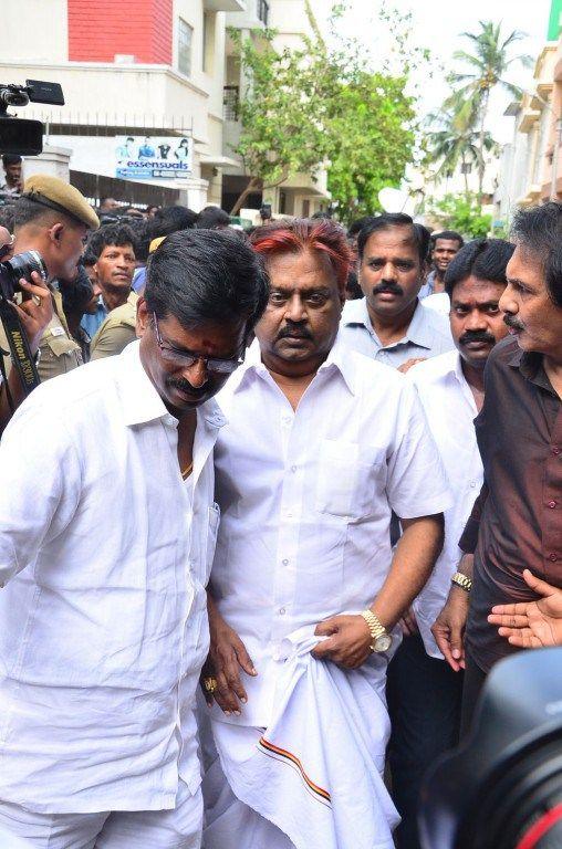 Celebs at MS Viswanathan Condolence Photos